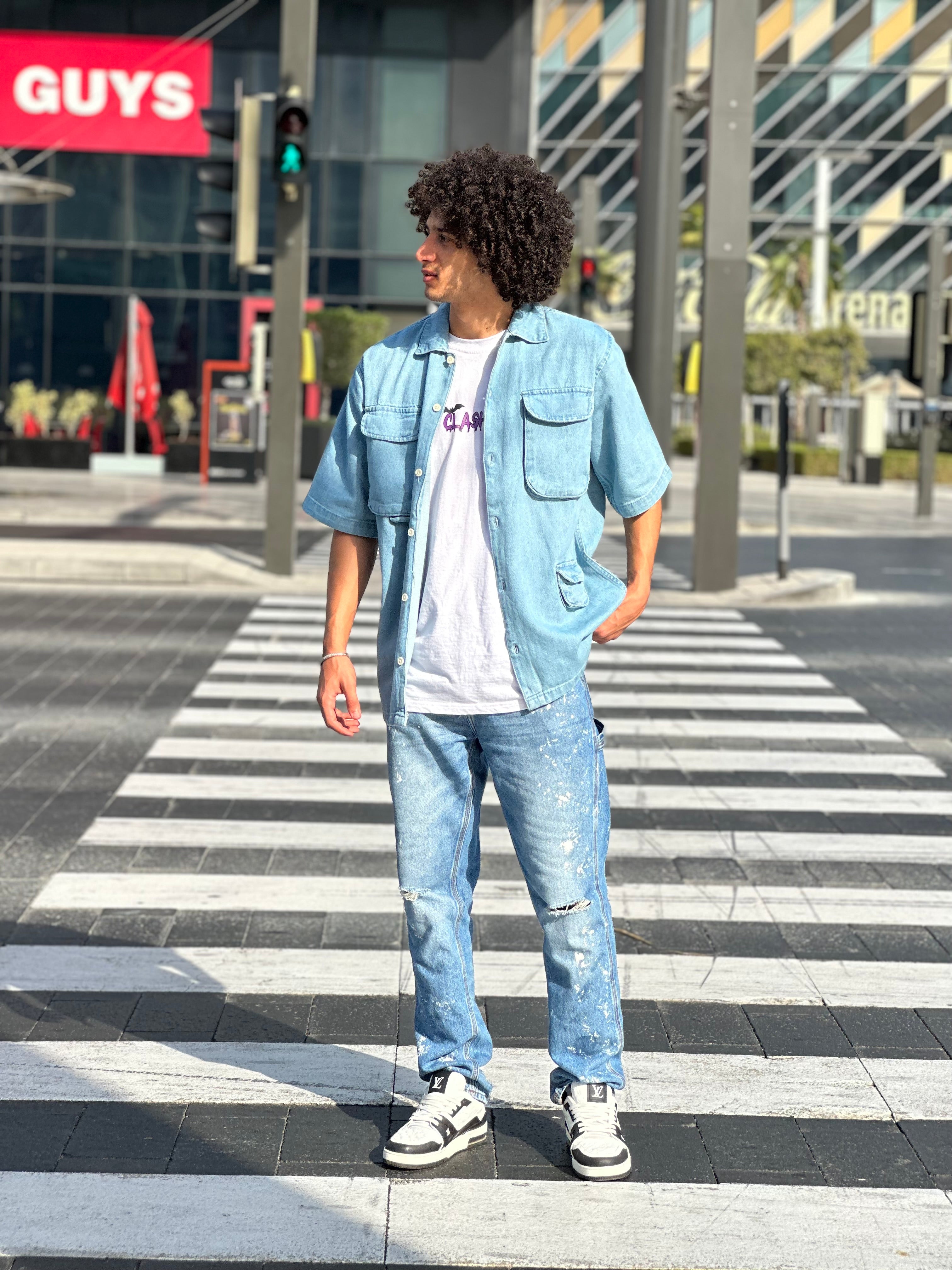 Oversized Light Blue Denim Boxy Shirt Unisex | El Denim Vol. 1: Highwa – Weave Wardrobe